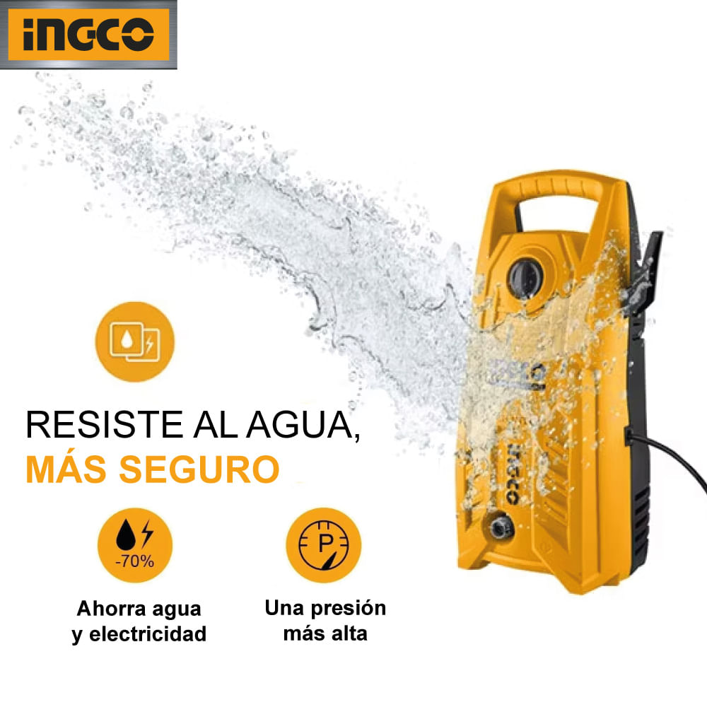 Hidrolavadora de Alta Presión Ingco 1400W 130 BAR 5.5L/MIN HPWR14008 | Promart.pe - Promart