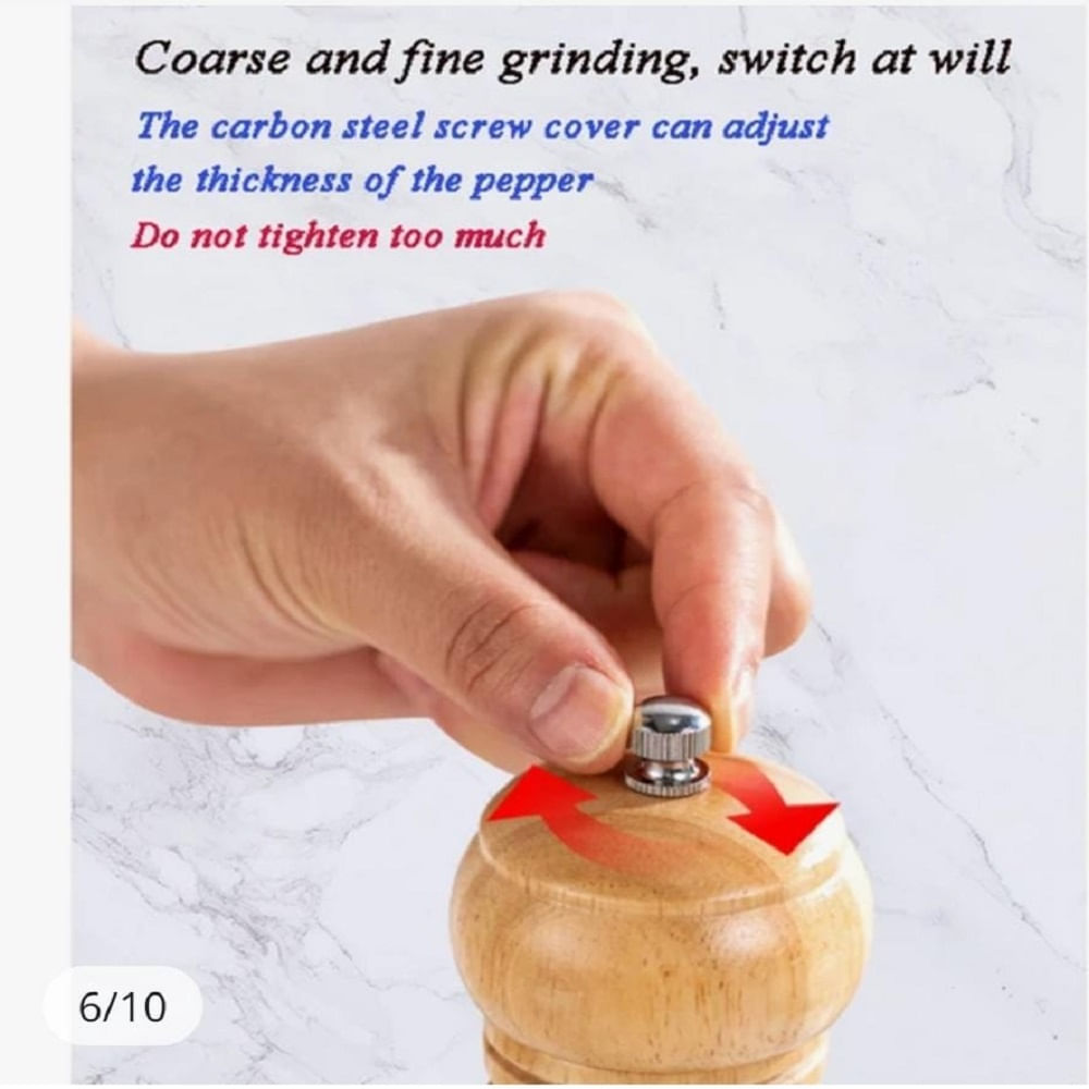 Pimentero Molinillo Manual de madera Especies pimienta 10 pulgadas ...