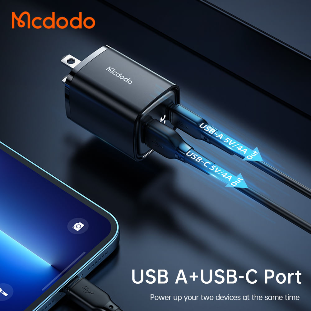 Cargador Digital Mcdodo 33W 2 en 1 Usb + Tipo C - Promart