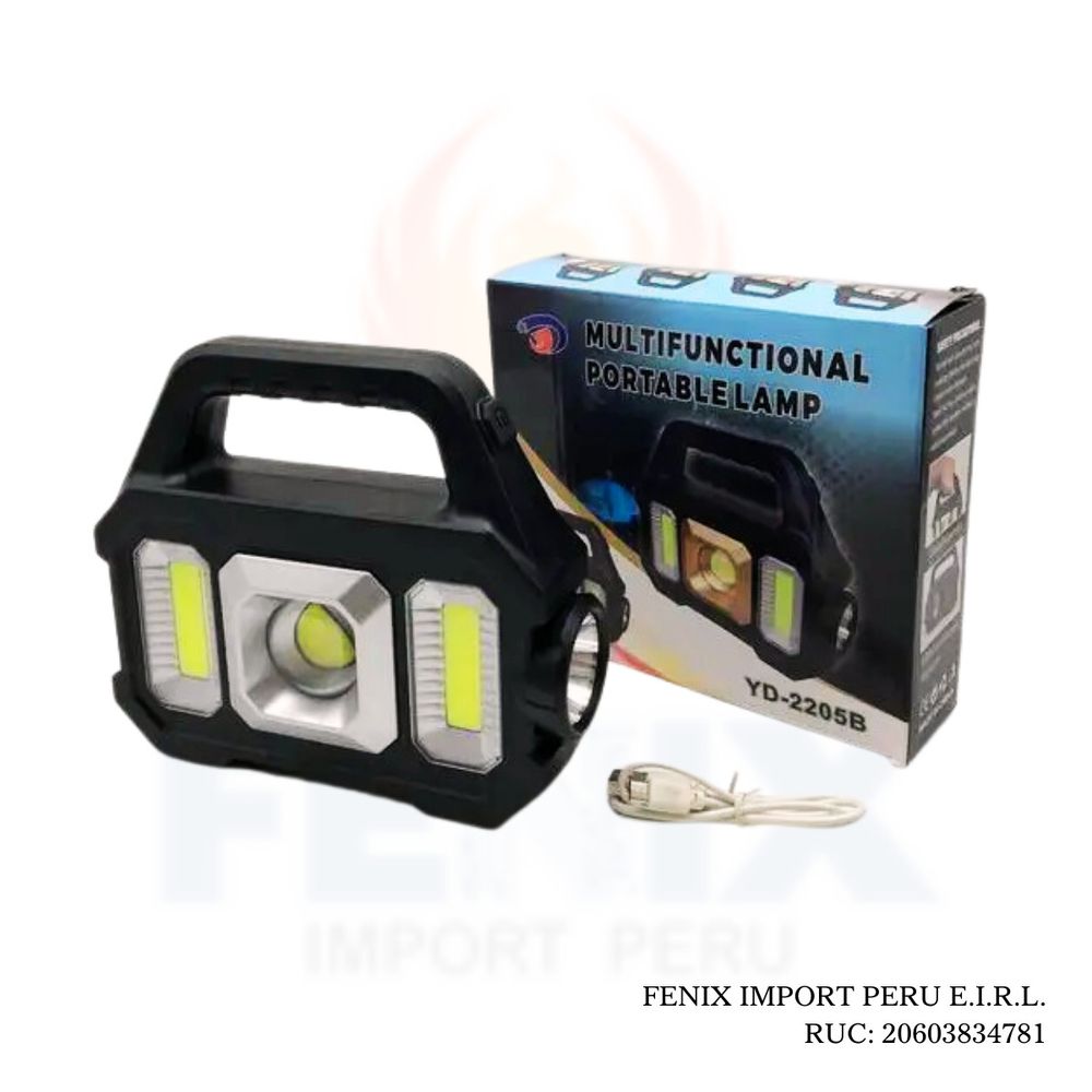 Lámpara Portatil Solar Recargable Multifuncional YD-2205A PLATEADO ...