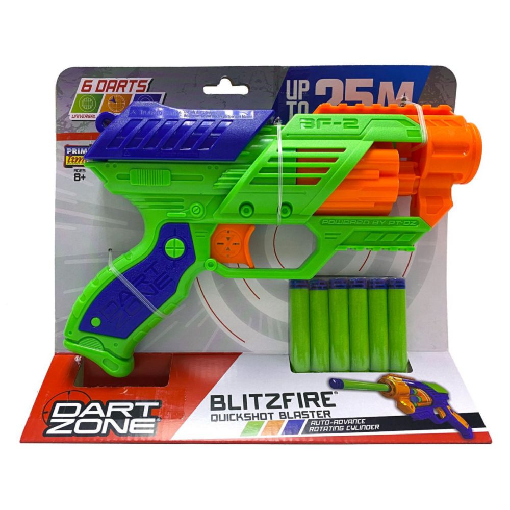 Lanzador Dart Zone Blitzfire Tiro Rapido Blaster - Promart
