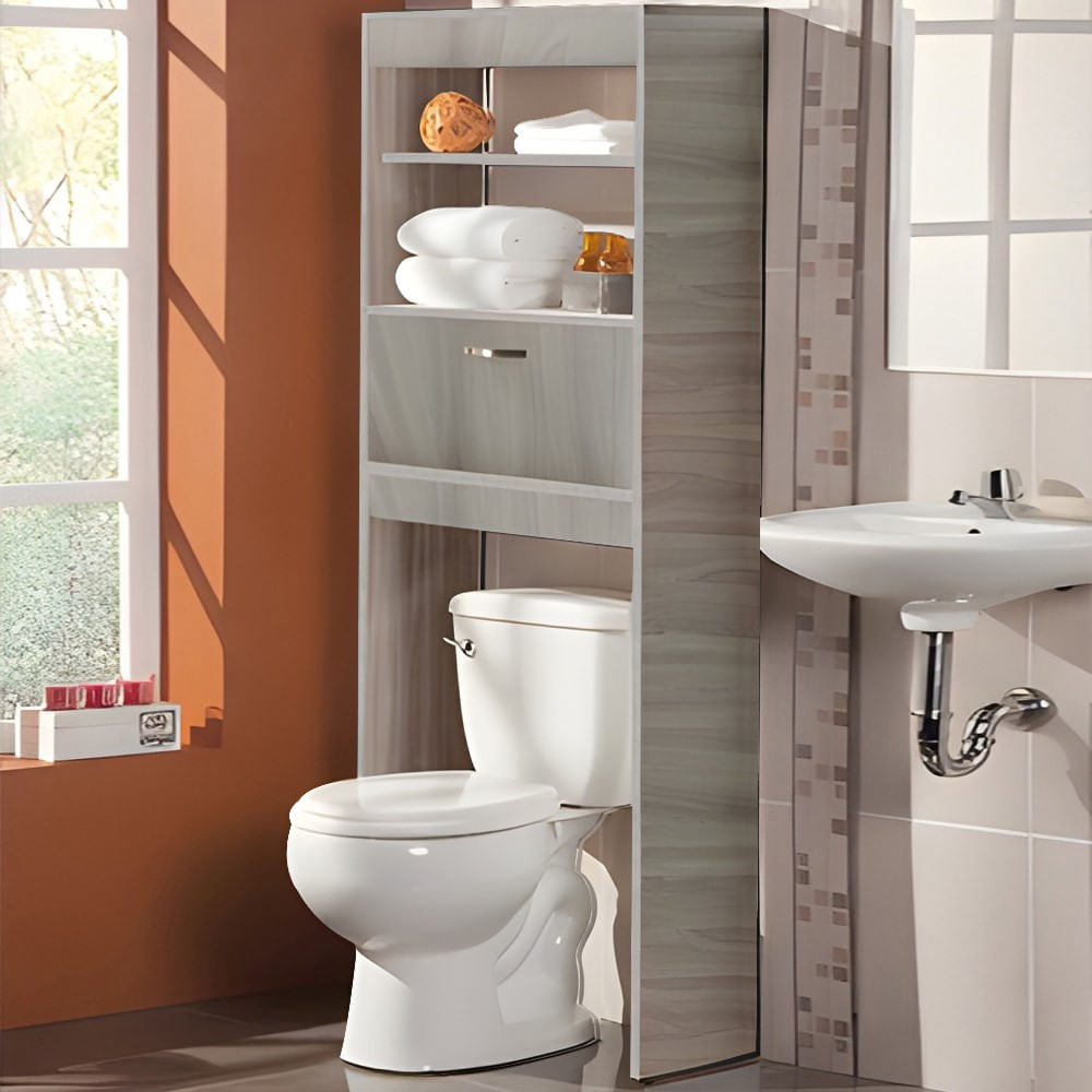 Organizador de baño sobre inodoro Malaga Olivo Bianely - Promart