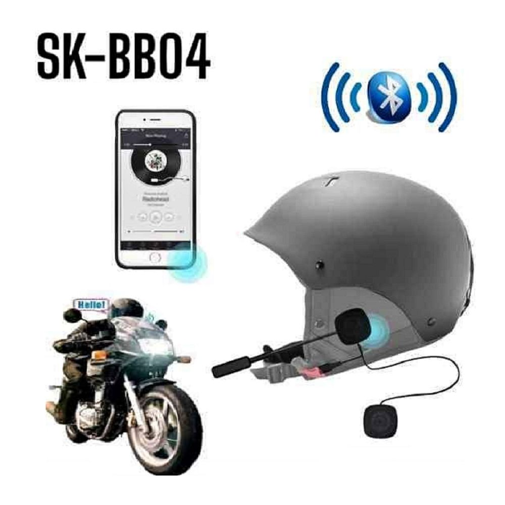 Audífono Bluetooth Exclusivo Para Casco De Moto SK-BB04 - Promart