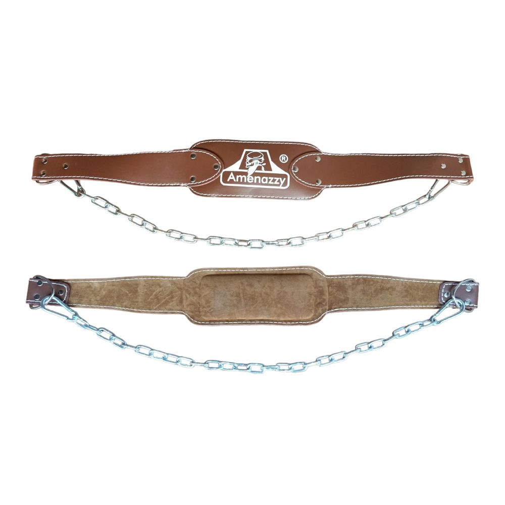 Cinturon Lastre Correa Inmersion Dominadas Cadena Cuero Color Marron ...