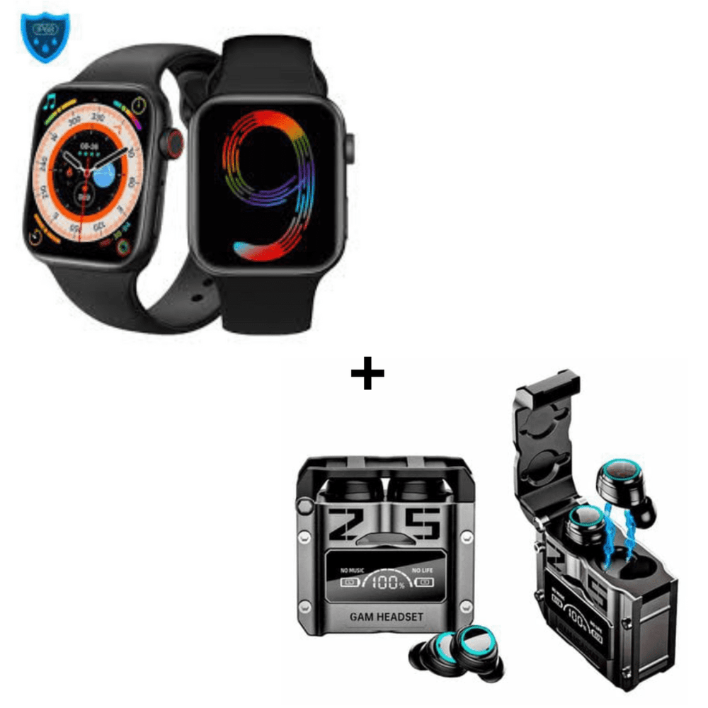 Combo Smartwatch I9 Pro Max S Negro + Audífonos Gamer M25 - Promart