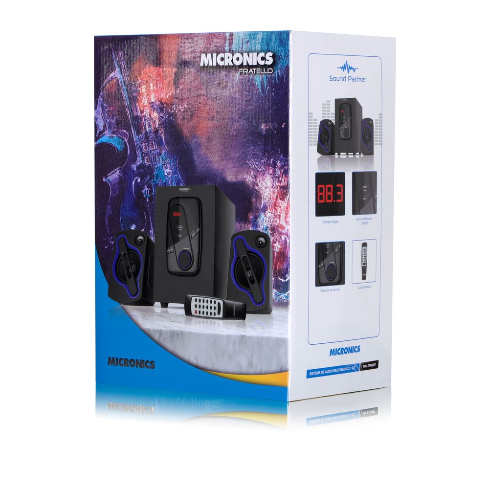 Parlante 2.1 Micronics Fratello MIC S7408BT Bluetooth/ USB / FM / SD - Promart