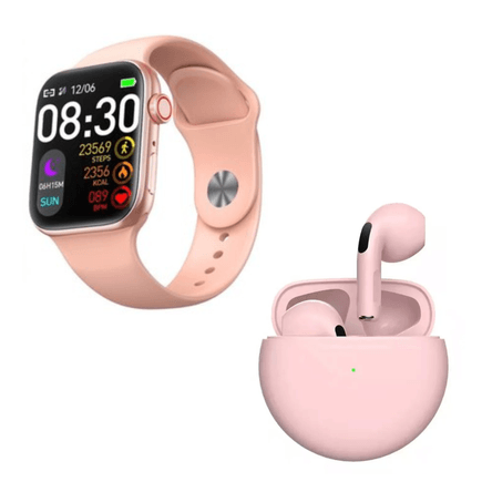 Pack Smartwatch T900 Pro Max L Serie 9 Rosado y Audífonos Pro6 Rosado - Promart