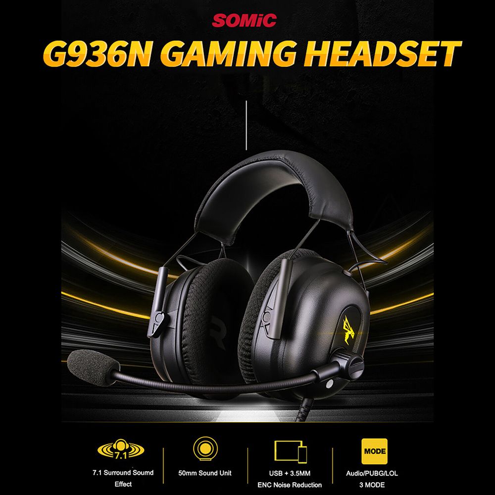 Audifonos Para Juegos Somic G936N Efecto De Sonido Envolvente Montado ...
