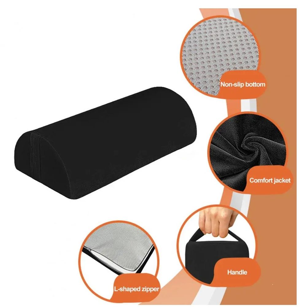 Almohada Tubular Reposa pies Espalda Piernas Negro - Promart