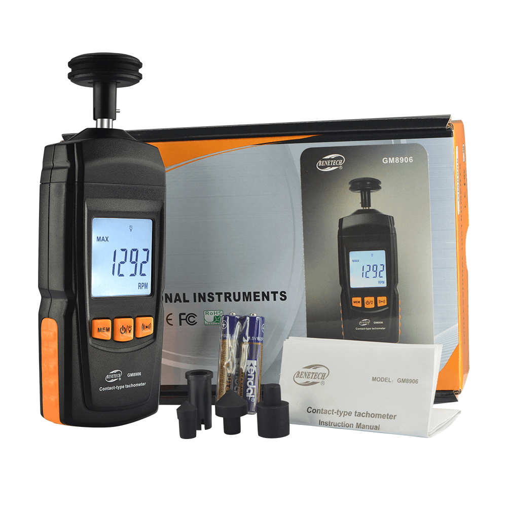 Tacómetro Digital De Contacto Medidor de RPM BENETECH GM8906 - Promart