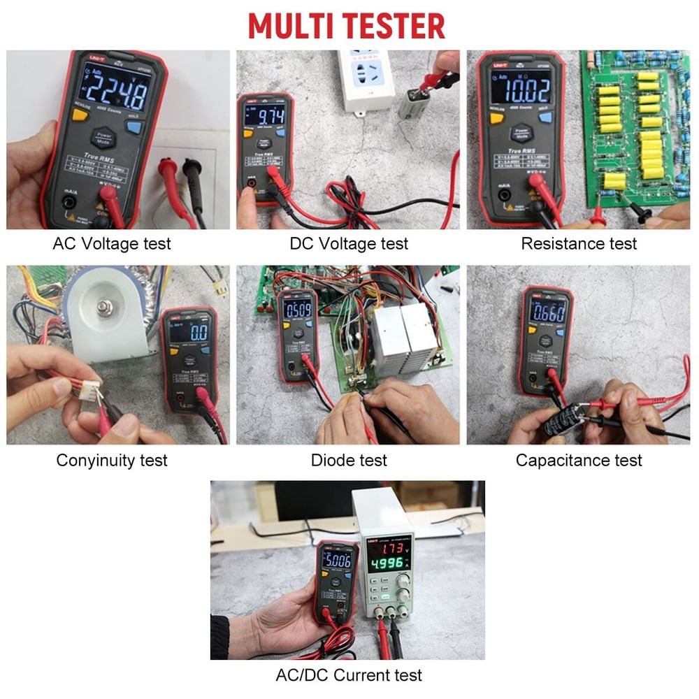 Multimetro Multitester Digital Auto Rango Rms Real NVC UNI-T UT123D ...