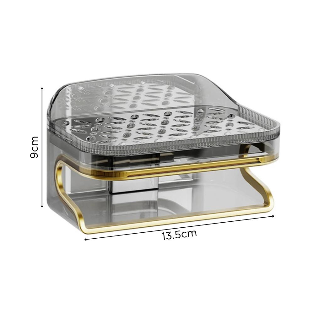 Jabonera Elegante con Escurridor y Esponja Absorbente para Baño B11 - Promart