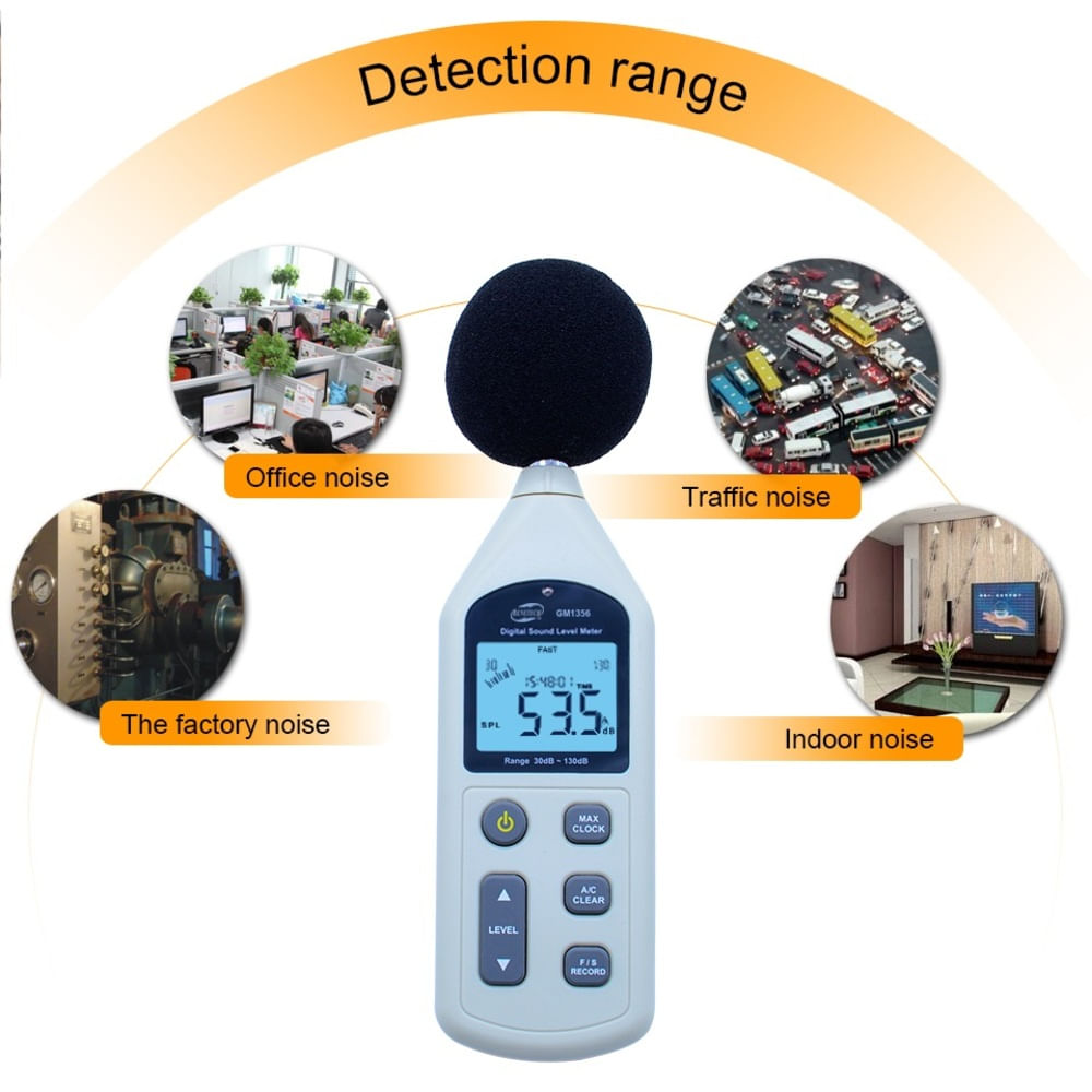 Sonómetro Digital Profesional Data Logger Decibelímetro - GM1356 ...