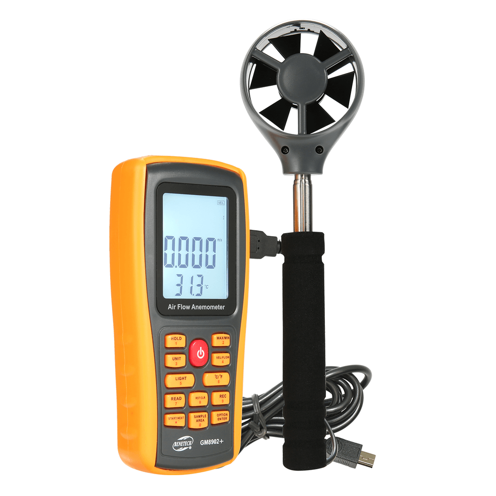 Anemómetro Data Logger Profesional Termoanemómetro Con Sonda - GM8902 ...