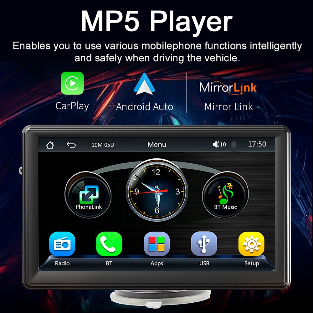 Reproductor Mp5 De Música Y Vídeo Multifuncional Para Coche - Promart