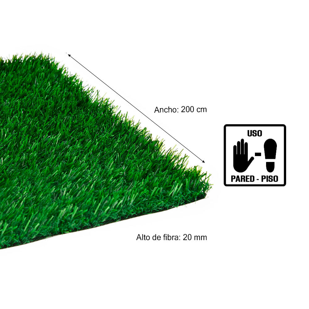 Grass sintético 2x25m 20mm x metro lineal Orange - Promart