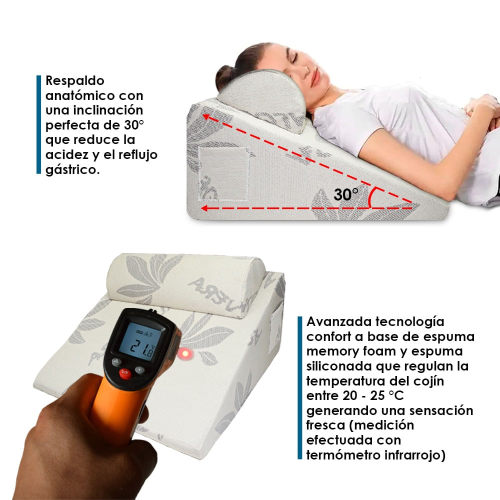 Cojín Antireflujo con Almohada Memory Foam Multiusos Teraflex ...