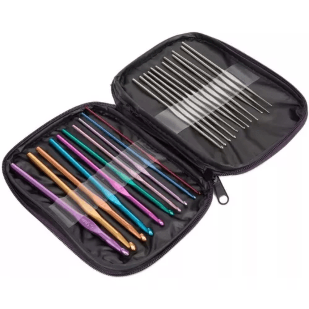 Kit Ganchillo Importado Crochet Agujas Palitos con Estuche Morado - Promart