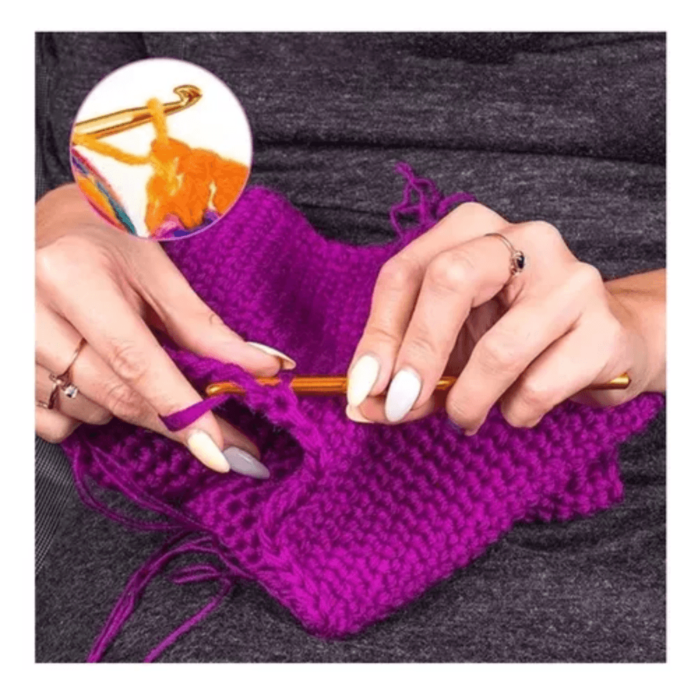 Kit Ganchillo Importado Crochet Agujas Palitos con Estuche Morado - Promart