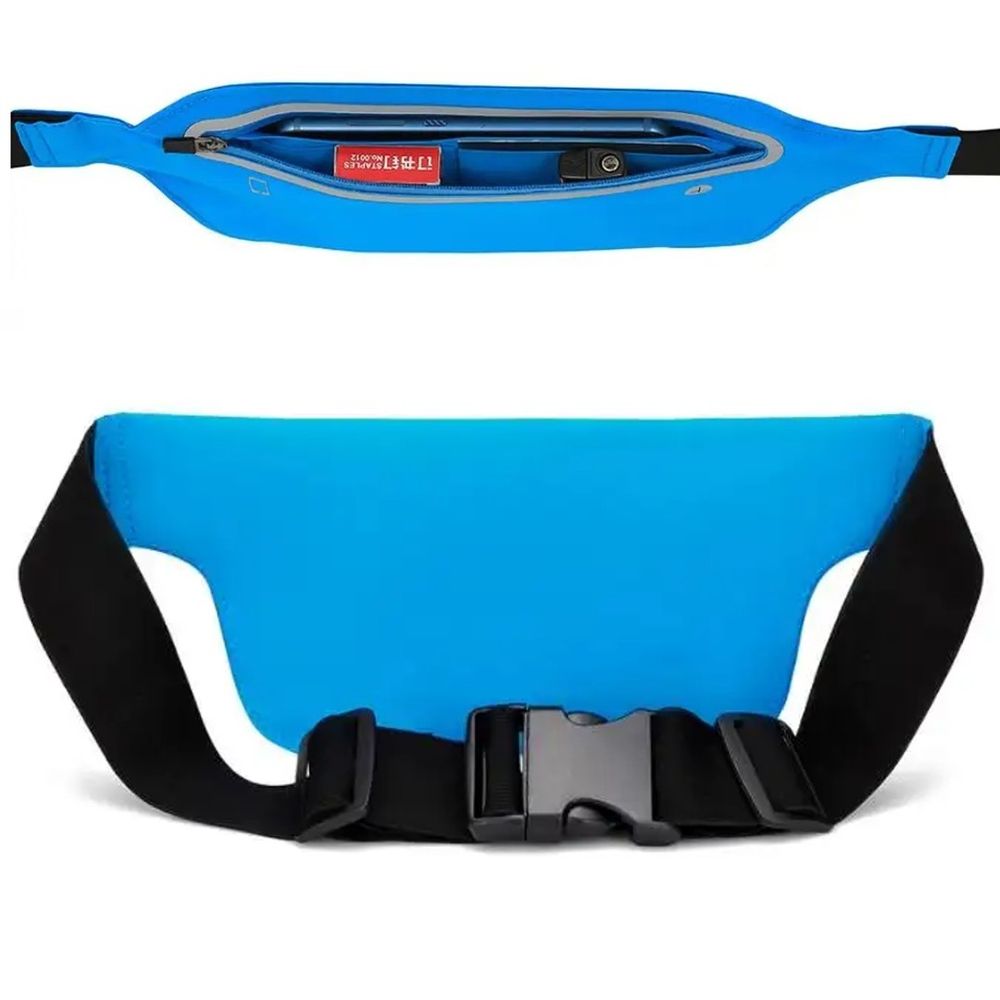 Canguro Impermeable Cinturón para Correr Modelo Ultra Delgado Celeste ...