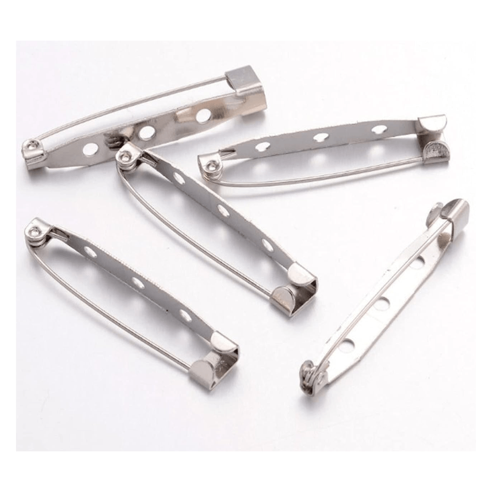 100 Imperdibles con Base Alfiler de Gancho Pines de Broches 4cm - Promart