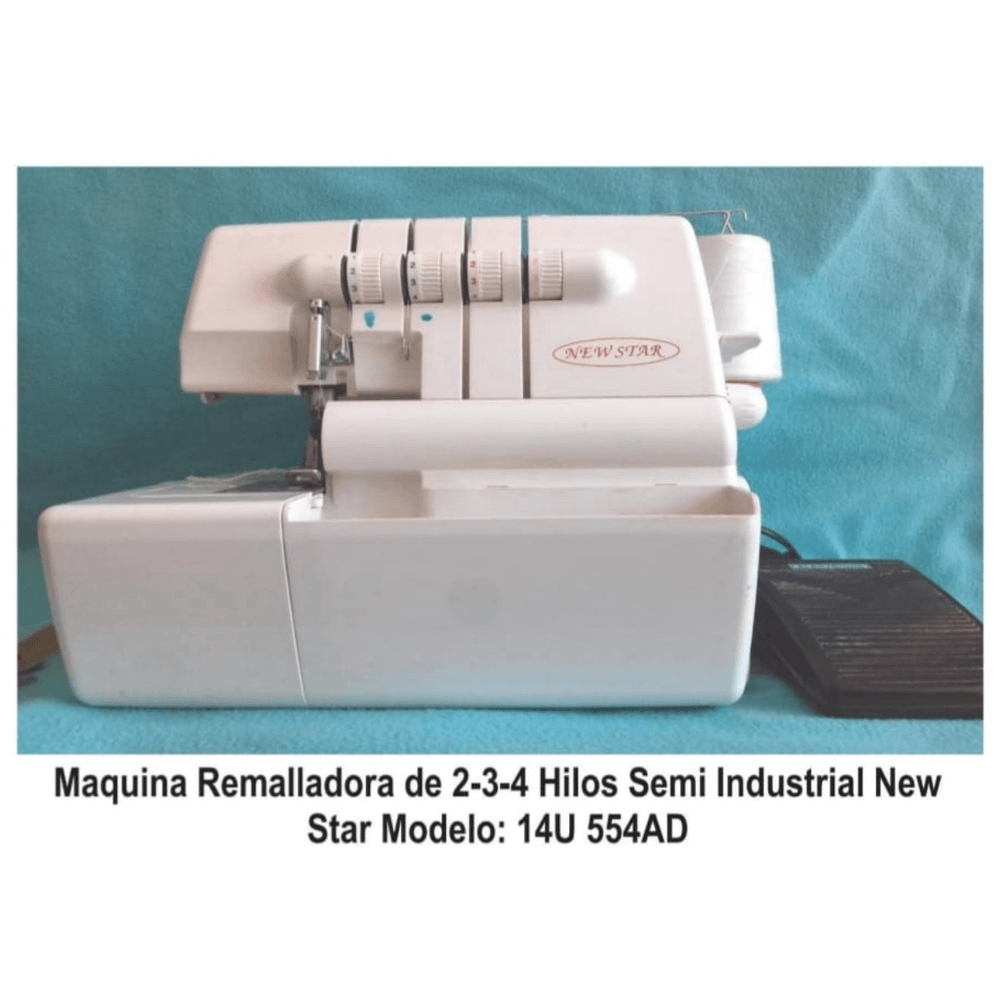 Máquina Remalladora Overlock Semi Industrial New Star 554AD de 2 Agujas ...