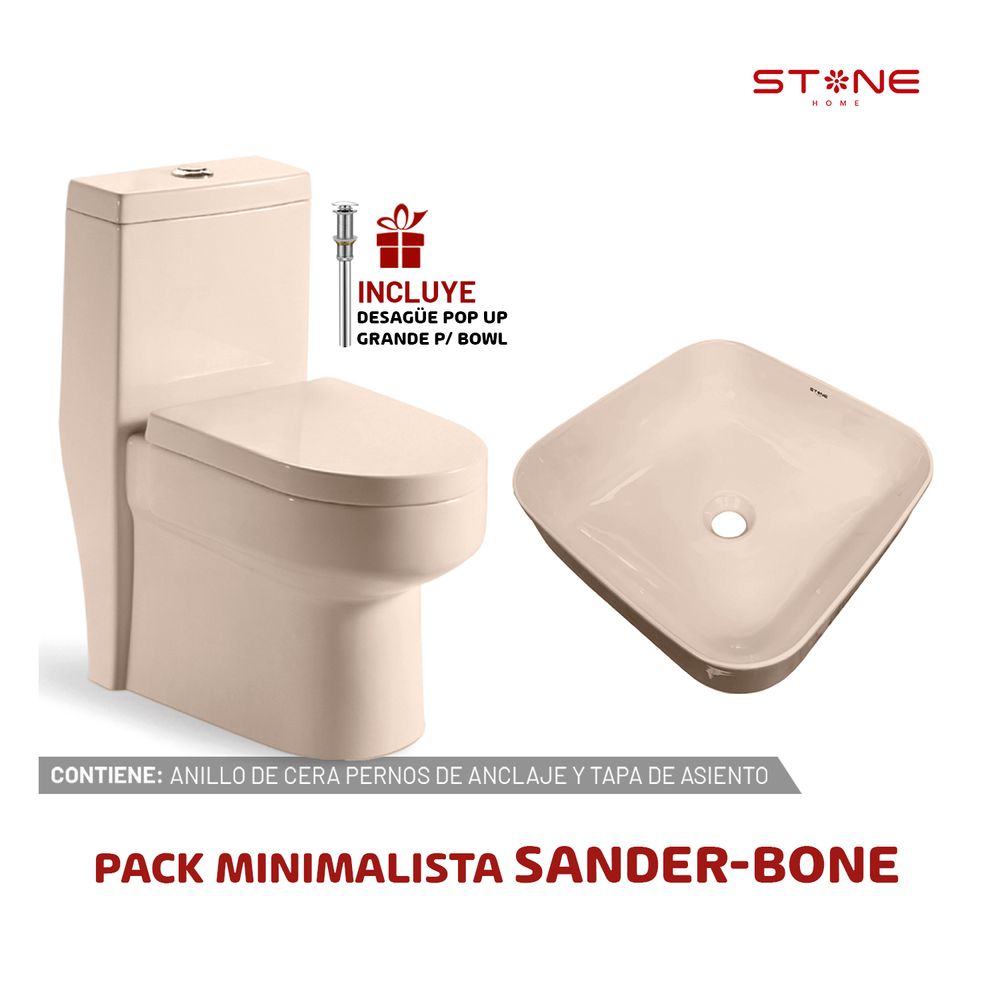 Inodoro One Piece Sander Bone Bowl+Amalia Bone | Promart.pe - Promart