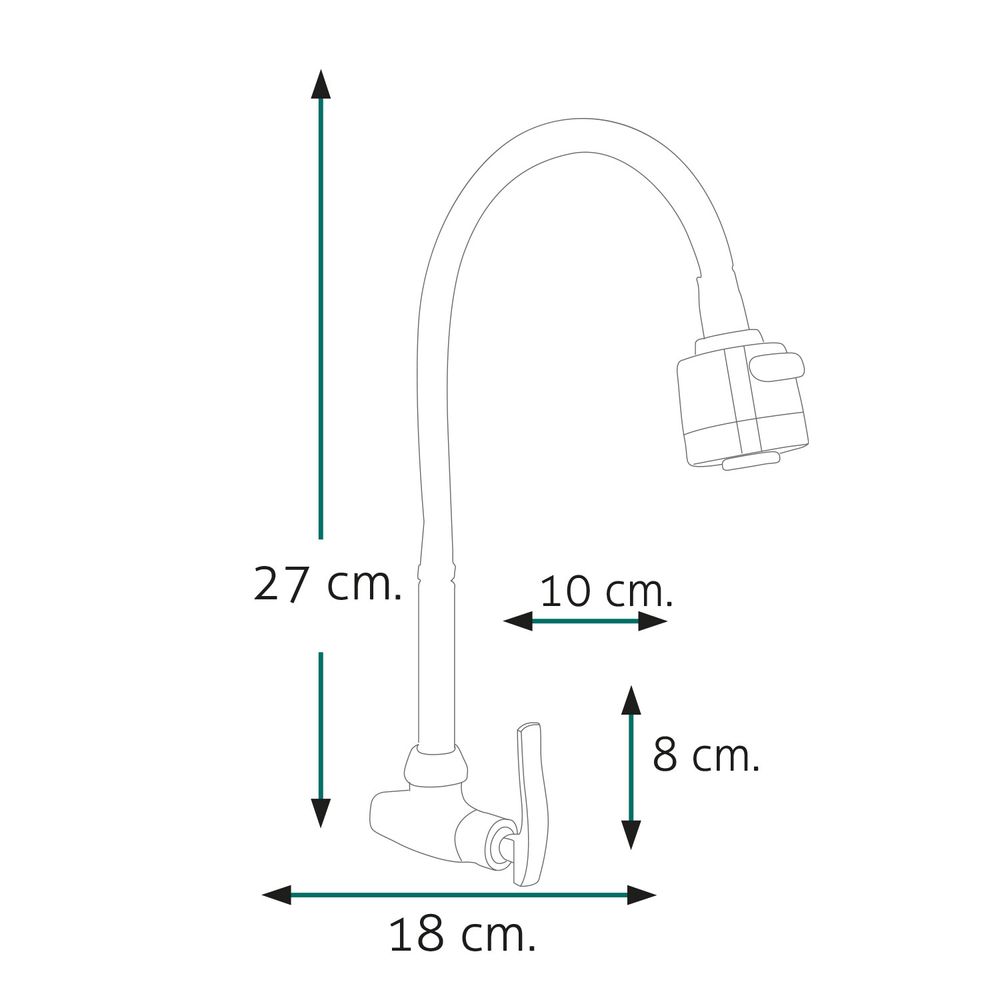 Llave Para Lavadero A La Pared Lrt Rw-01 Cromada Rumi - Promart