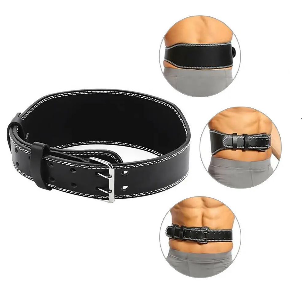 Cinturon De Potencia Para Gimnasio de Cuero Pu Genérico Negro Talla L ...