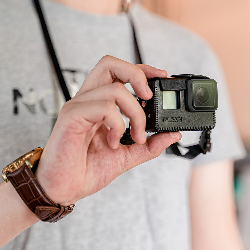 Estuche de Cuero Sintético Negro Telesin con Correa para El Cuello para ...