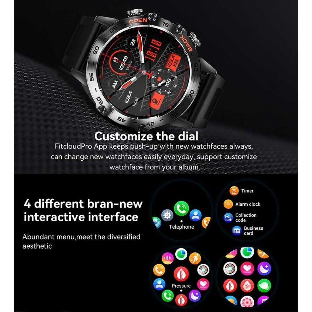 Smartwatch Spovan K52 Monitor Salud Calorías Deportes - Promart