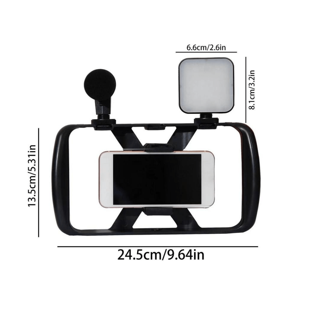 Kit de Grabación Vlogger Mini Tripode Micrófono Control Luz Led - Promart