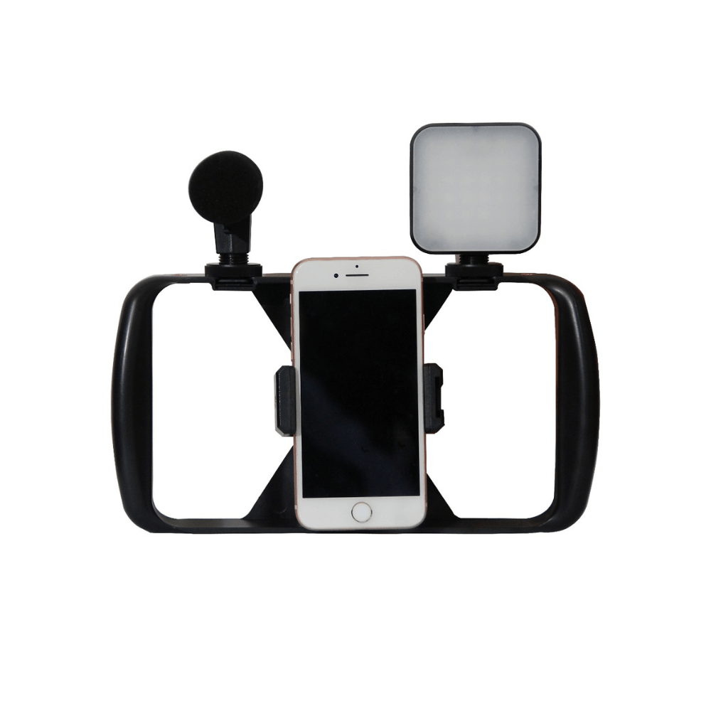 Kit de Grabación Vlogger Mini Tripode Micrófono Control Luz Led - Promart