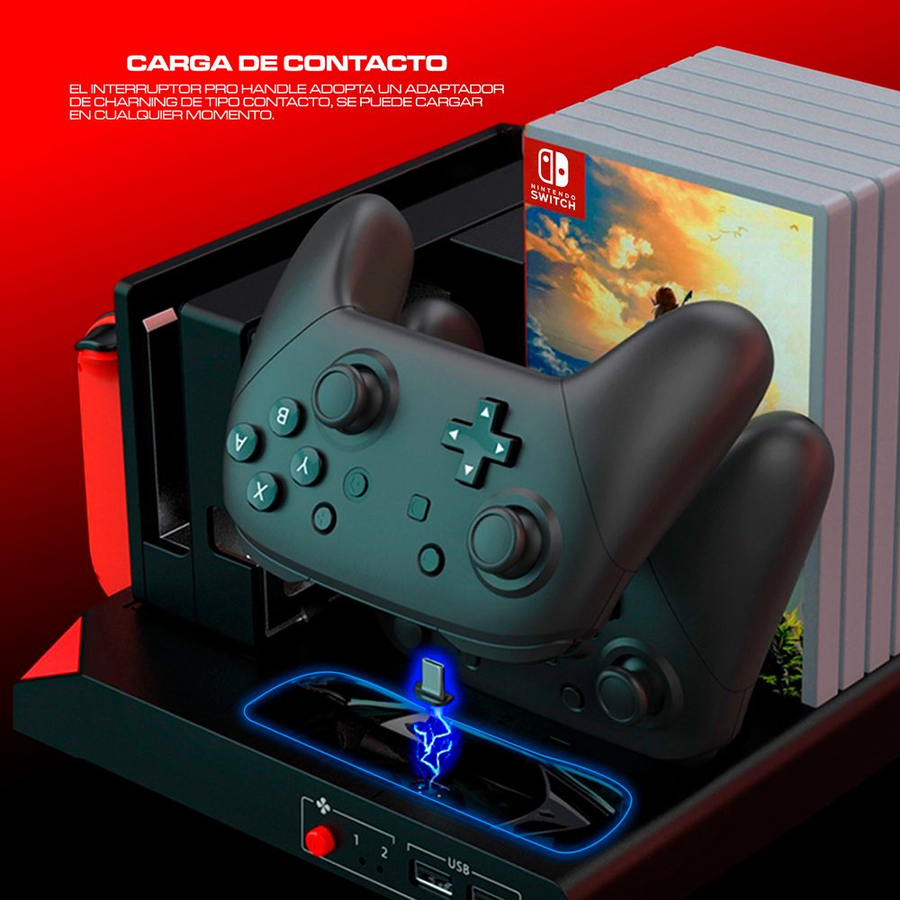 Base 9 en 1 para Nintendo Switch, Cooler, Multifunción Sw036 - Promart