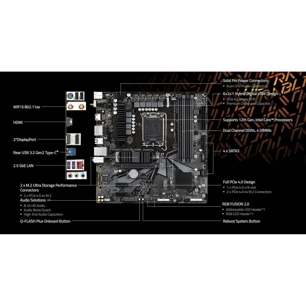 Placa Madre Micro Atx Gigabyte B660M Ds3H Ax Ddr4 Lga 1700 - Promart