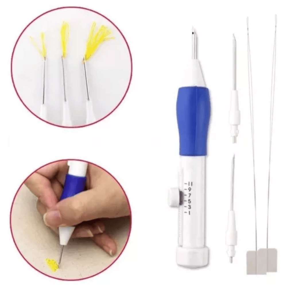 Aguja Magica de Bordado Chino Ruso 3 Medidas Punch Needle Bordar - Promart