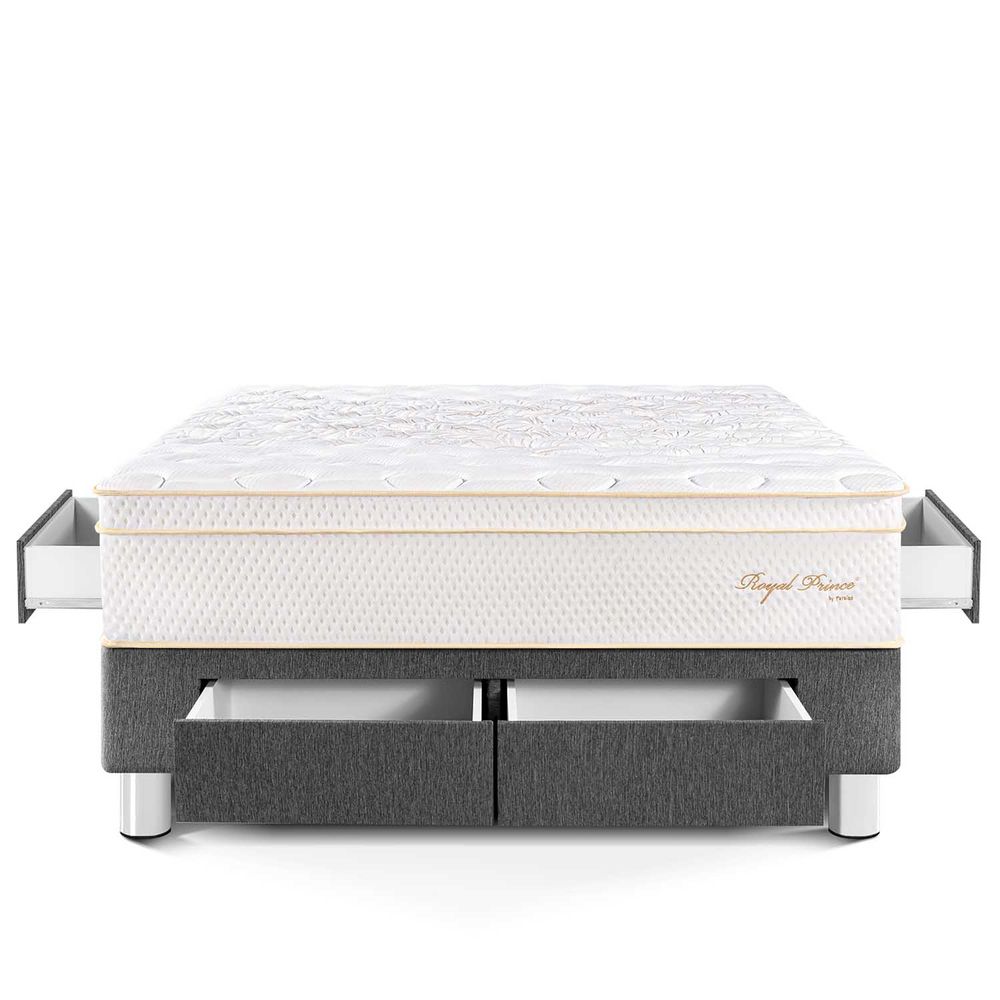 Cama Royal Prince con Cajones 2 Plazas + 2 almohadas viscoelásticas ...