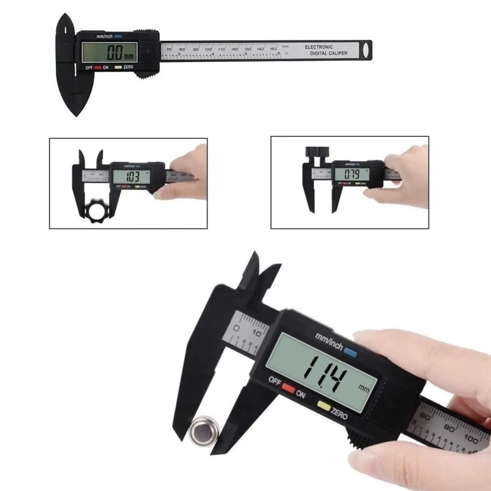 Calibrador Vernier Digital Pie De Rey 150m - 6 Pulgadas - Promart