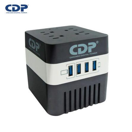 Estabilizador Cdp Ru-Avr604i 600va/300w 4 Salidas 4 Puertos Usb - Promart