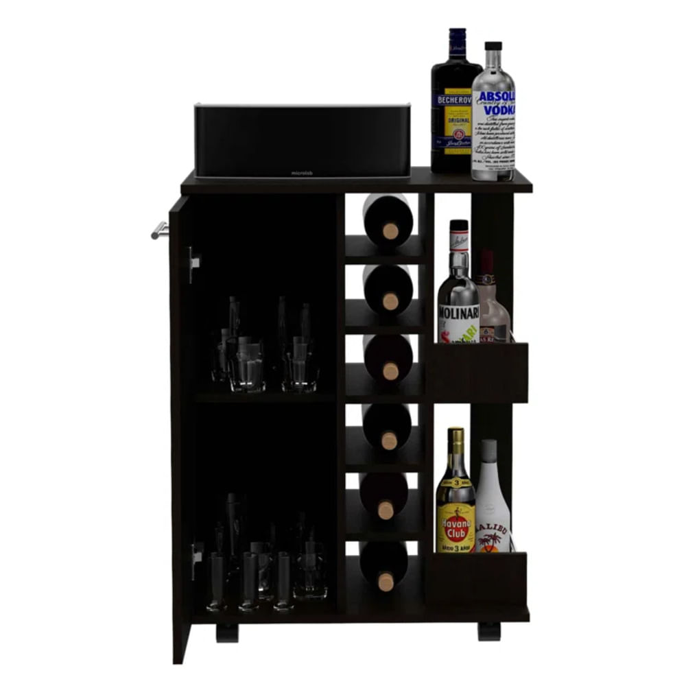 Mini Bar Moderno Basil Negro R&R MUEBLES - Promart
