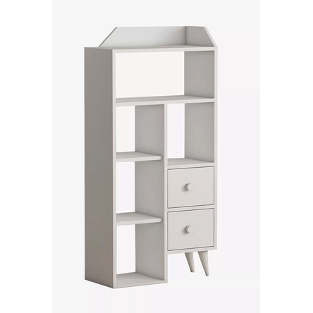 Librero Moderno Vallejo con repisas 2 cajones TU MESITA color Blanco | Promart.pe - Promart