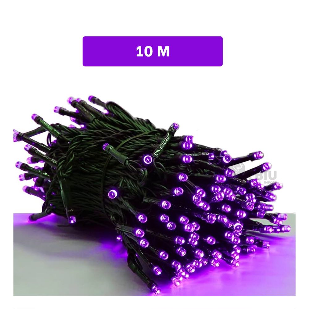 Luces de Navidad con 200 Focos Led en Color Morado - Promart