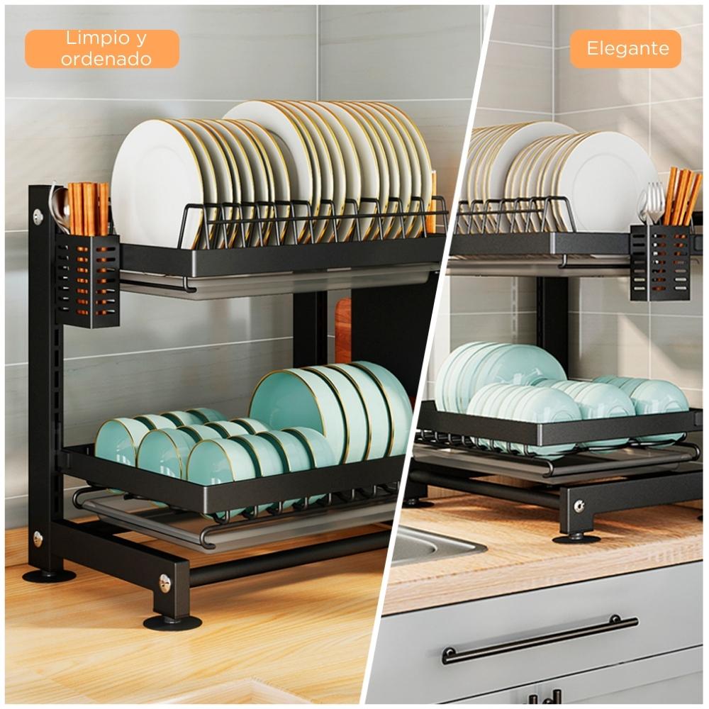 Escurridor de Platos Elegante y Moderno para Cocina Negro E93 - Promart
