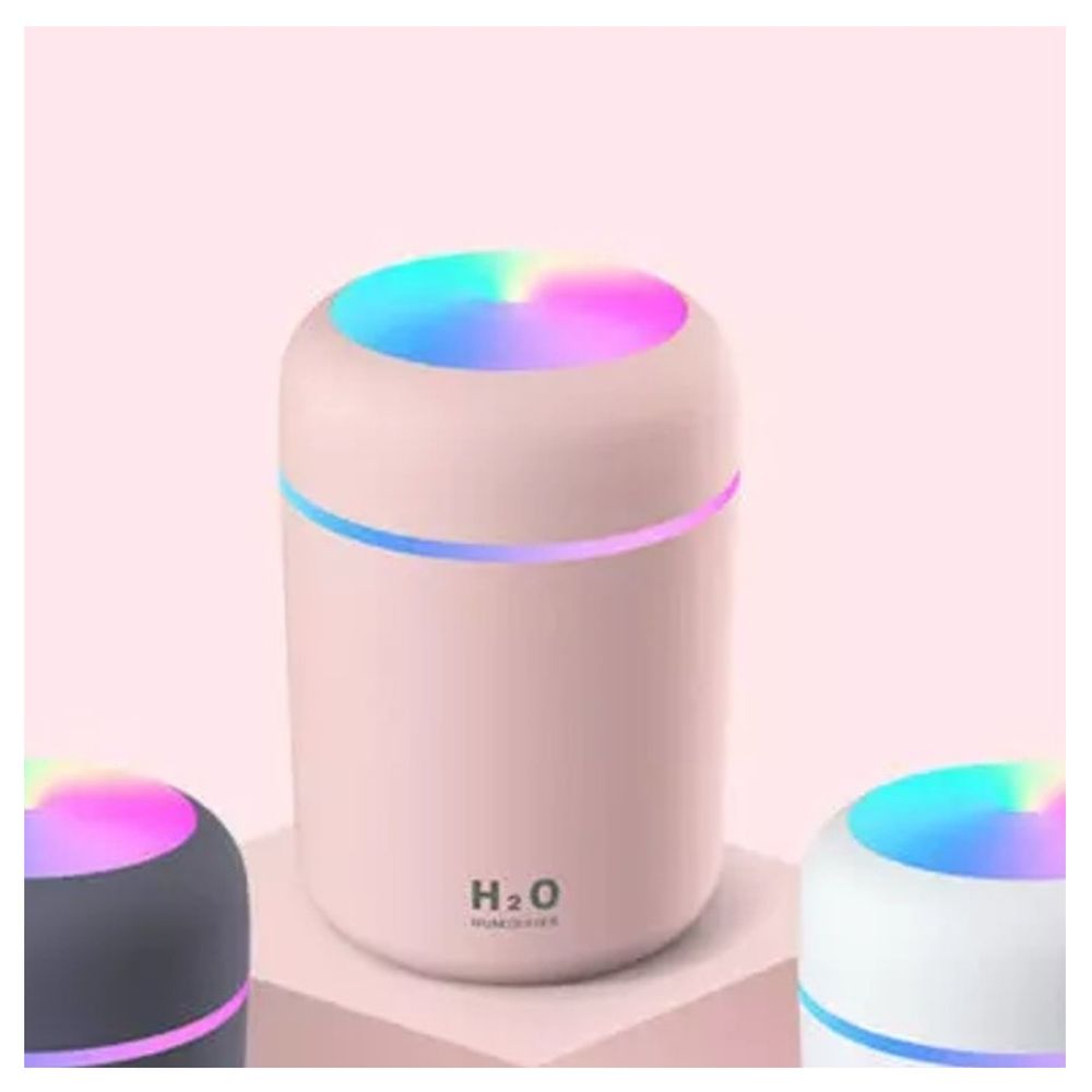 Mini Humidificador Portátil H2O Silencioso Recargable Rosado - Promart