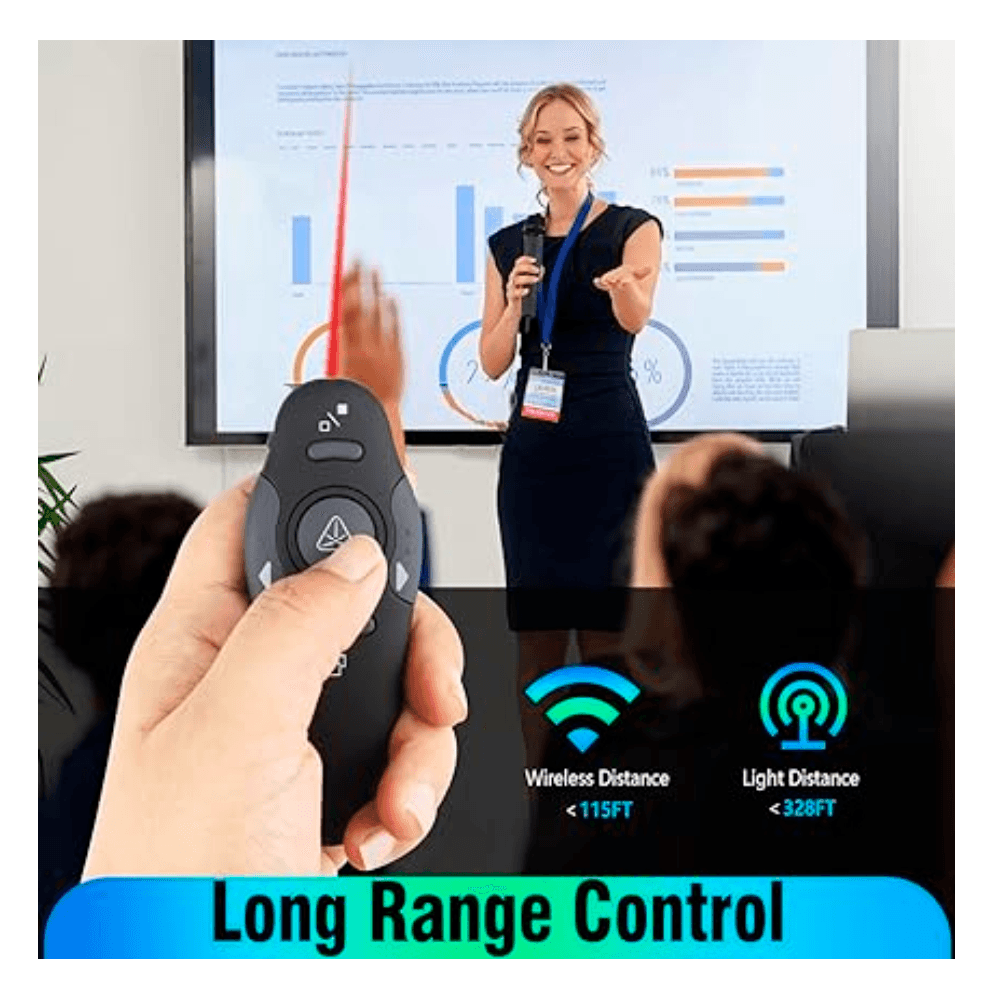 Presentador Diapositiva PPT Mouse Puntero Laser Exposicion - Promart