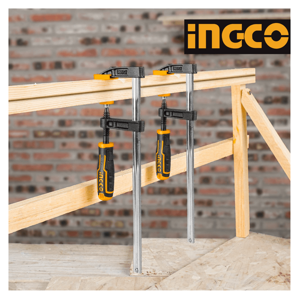 Pack x2 Prensa Sargento tipo F 50 x 150MM Industrial Ingco HFC020501- x2 - Promart