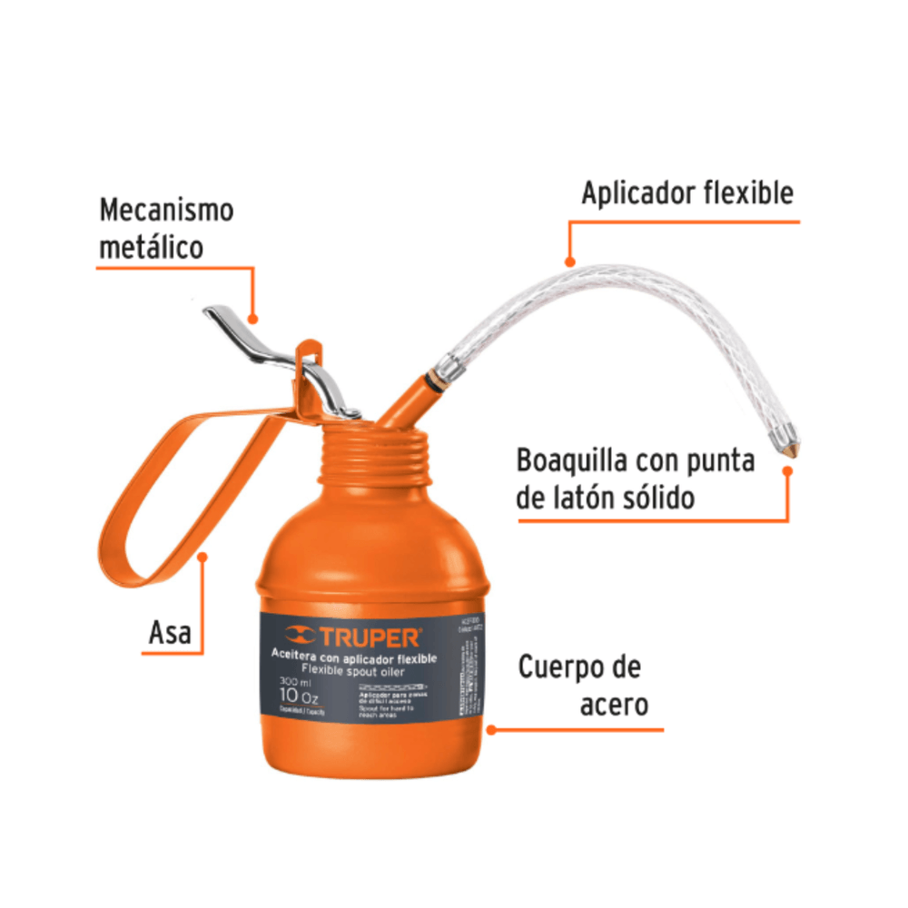 Aceitera de 300 ml con Aplicador Flexible Marca Truper 14872 | Promart ...