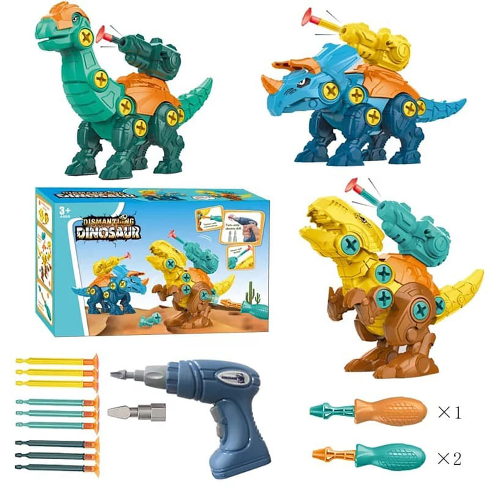 Juego Armable de Dinosaurio Lanza Dardos Rompecabeza niños - Promart
