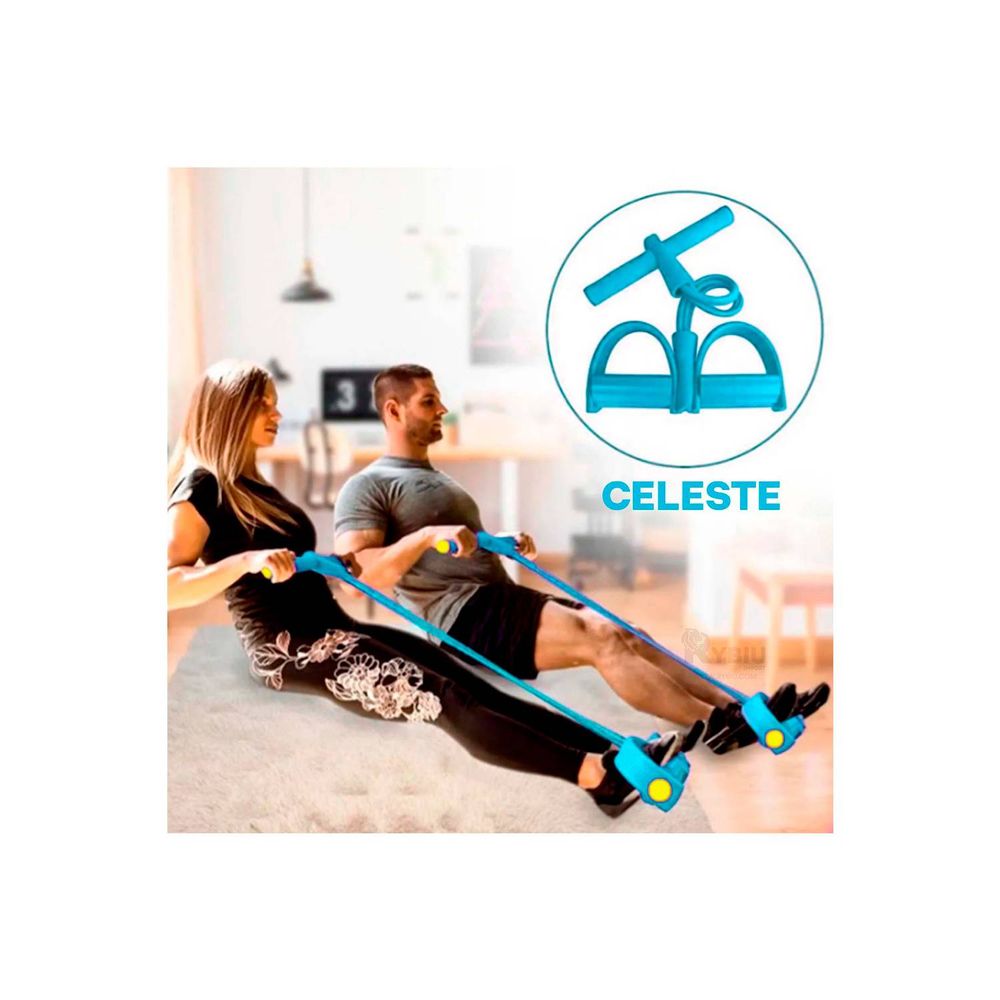 Liga Elastica para Ejercicio Abdominal Color Celeste - Promart