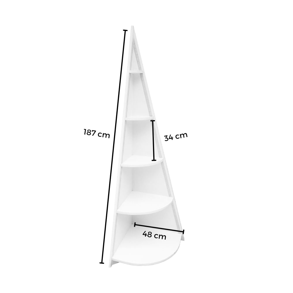 Mueble Esquinero Organizador Estante Triangular Librero Oficina M869 ...